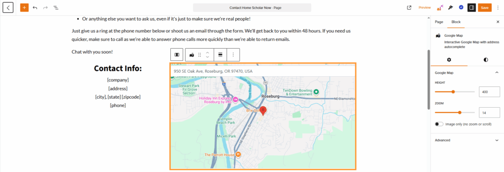 Google Maps Block | Carrot Help Center