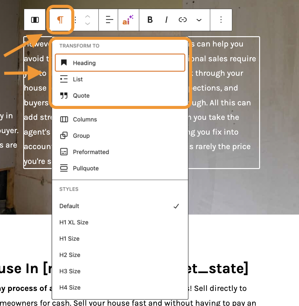 Customize Your Pages with the Visual Editor and Blocks | Carrot Help Center