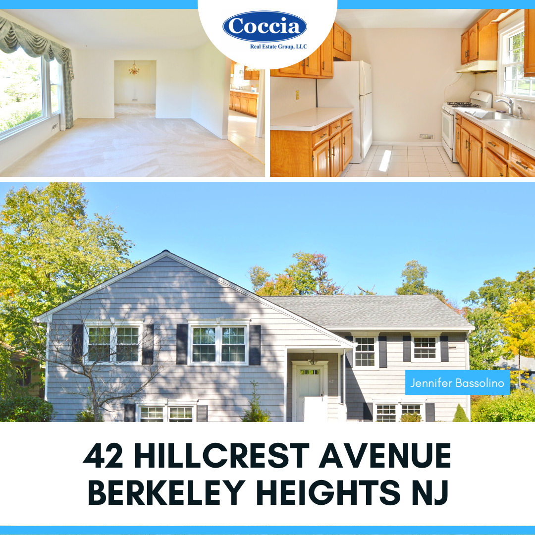 Home For Sale | 42 Hillcrest Avenue Berkeley Heights NJ | Union County