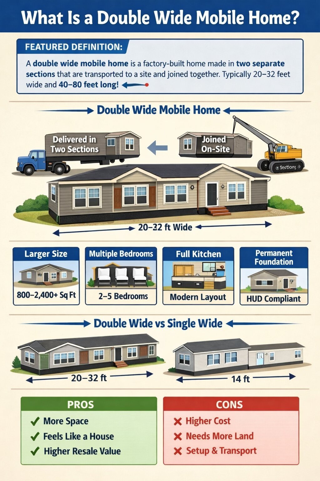 What Is a Double Wide Mobile Home? Size, Cost & Guide (2026) | Sell ...