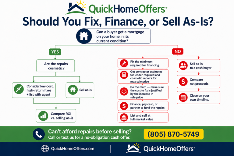 Can’t Afford Repairs Before Selling Your CA Home? | Quick Home Offers®